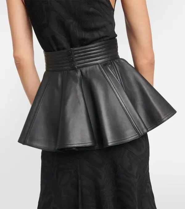 Alaïa Peplum Leather Belt