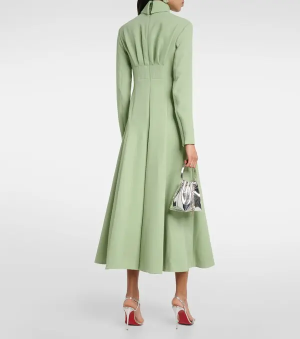 emilia wickstead green cape dress Chantal Bridal Dress in Satin Doppio with Lace main image 1