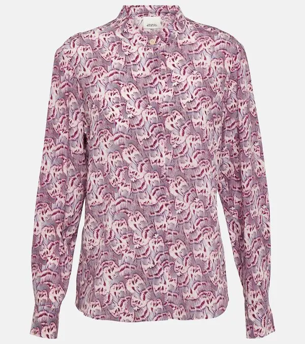 Isabel Marant Étoile Ilda Printed Silk-blend Blouse - Multicoloured