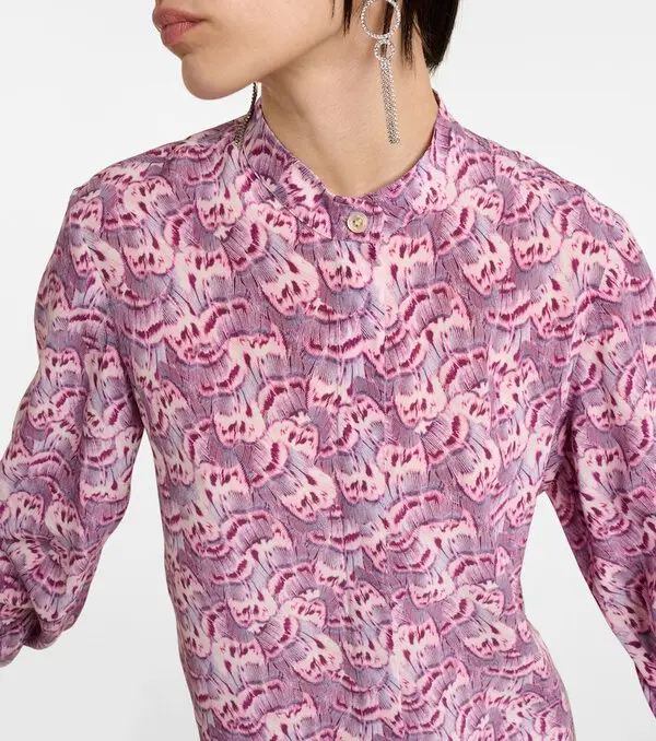 Isabel Marant Étoile Ilda Printed Silk-blend Blouse - Multicoloured