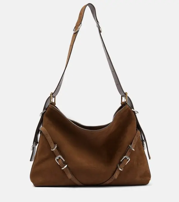 Givenchy Voyou Medium Suede Shoulder Bag