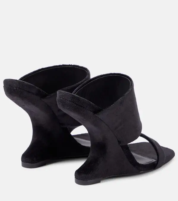 Rick Owens Cantilever Suede Mules
