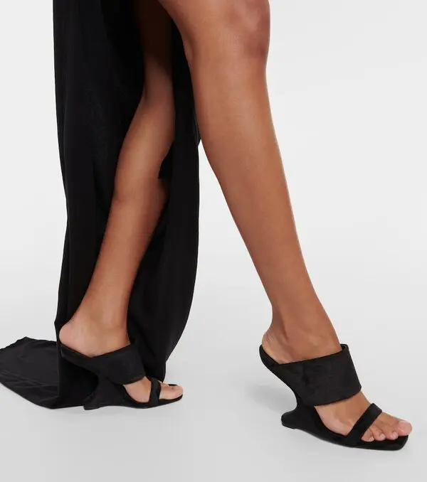 Rick Owens Cantilever Suede Mules