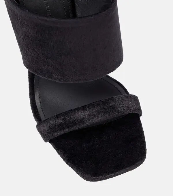 Rick Owens Cantilever Suede Mules