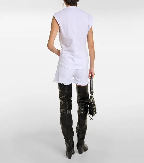 Isabel Marant Étoile Nayda Cotton Jersey T-shirt - White