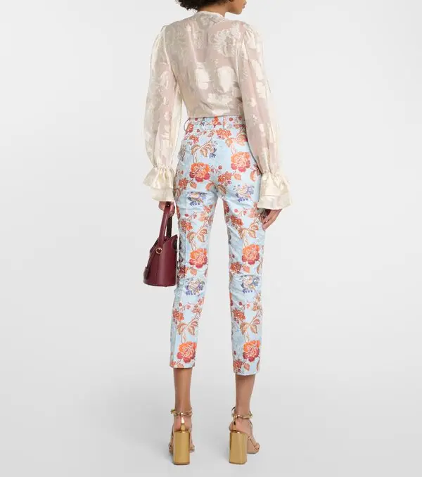 Etro Floral Jacquard Pants