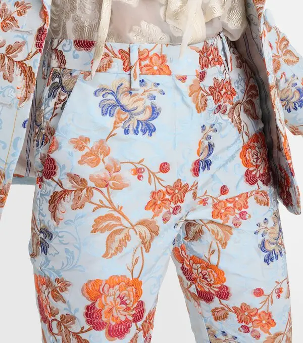 Etro Floral Jacquard Pants