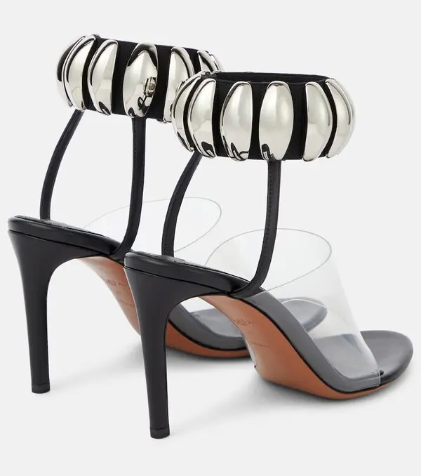 Alaïa Embellished Leather And Pu Sandals