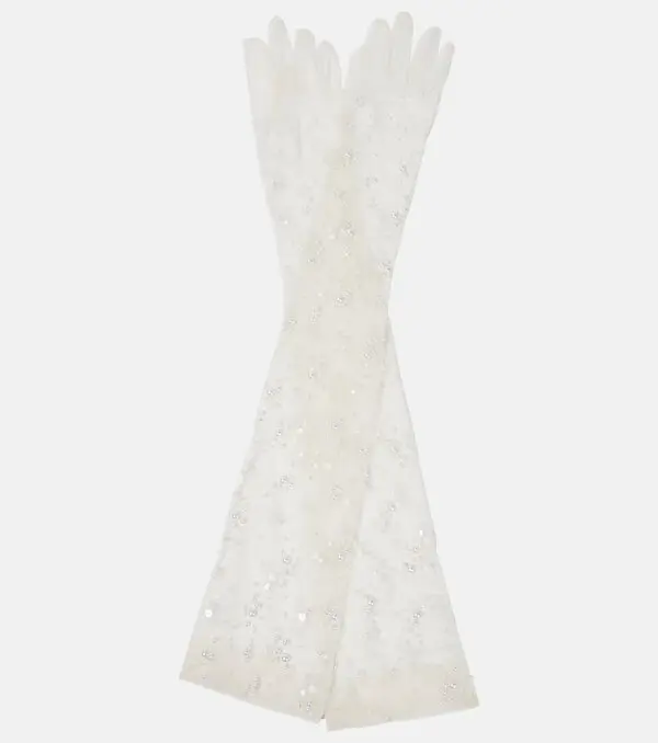 Safiyaa Bridal Tulle Gloves