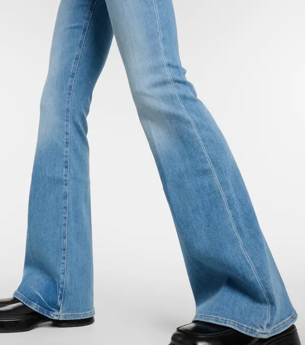 FRAME Le High Flare High-rise Flared Jeans - Blue