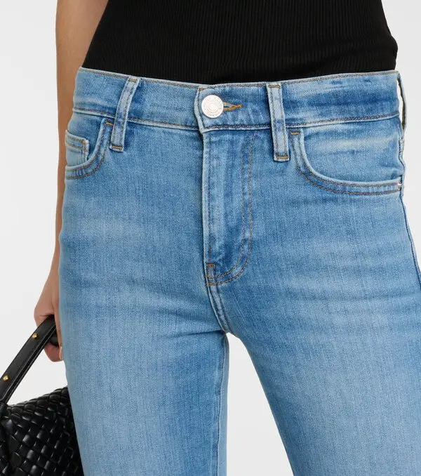 FRAME Le High Flare High-rise Flared Jeans - Blue