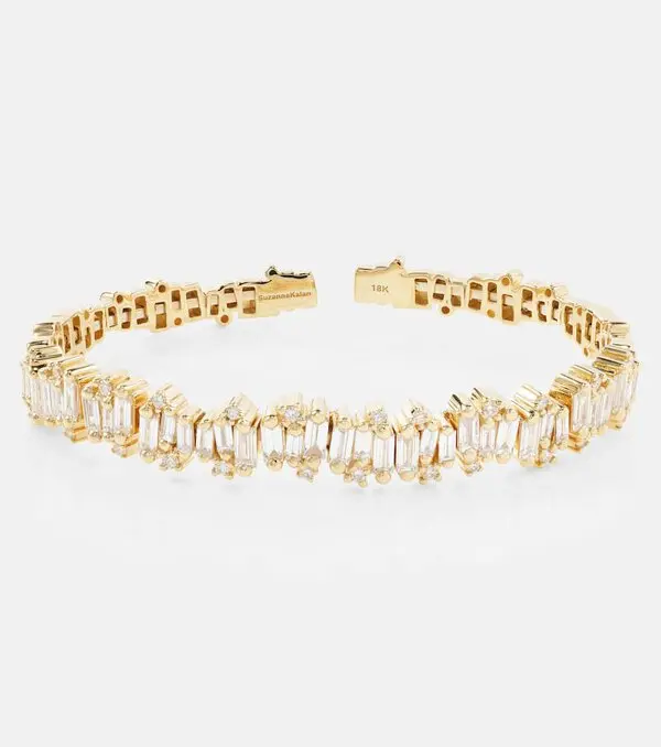 SUZANNE KALAN Shimmer Audrey 18kt Bangle With Diamonds - Gold