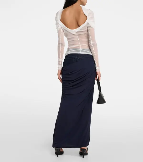 Christopher Esber Draped Silk Top - White