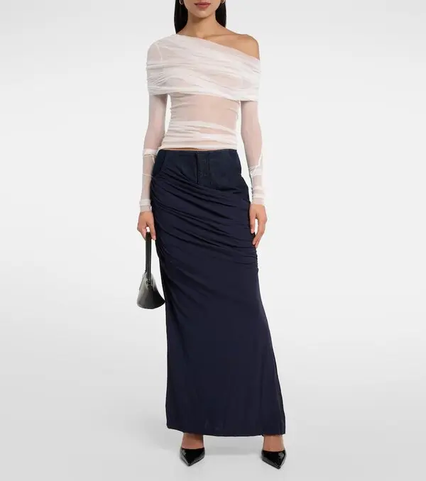 Christopher Esber Draped Silk Top - White