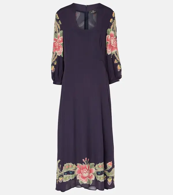 Etro Printed Maxi Dress - Blue