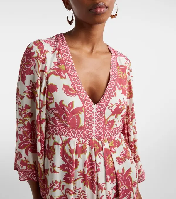 Etro Printed Maxi Dress - White