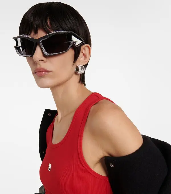 Givenchy Giv Cut Embellished Cat-eye Sunglasses
