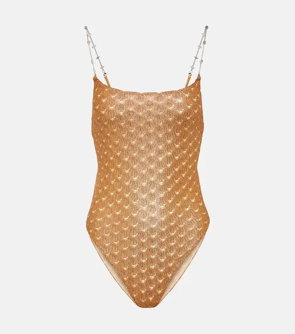 Missoni Embellished Lamé Swimsuit
