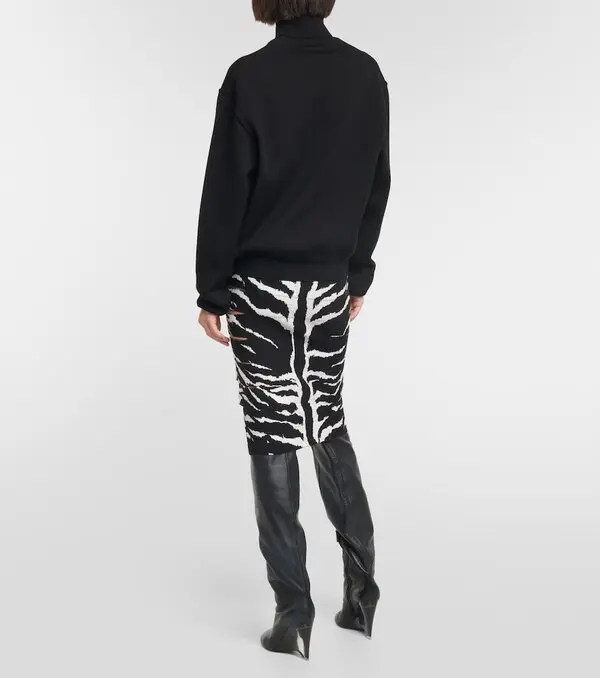Alaïa Wool-blend Turtleneck Sweater