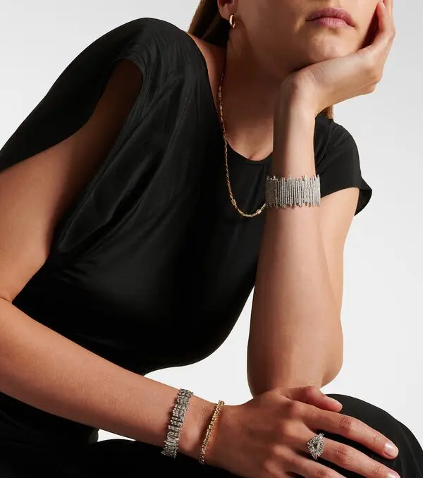 SUZANNE KALAN 18kt Yellow Diamond Bangle - Gold