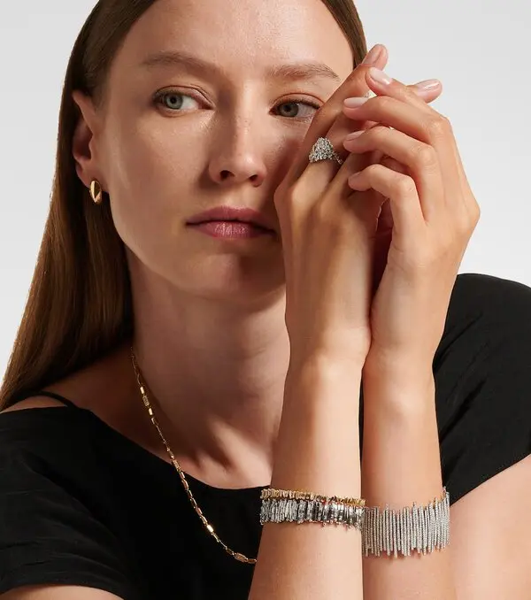 SUZANNE KALAN 18kt Yellow Diamond Bangle - Gold