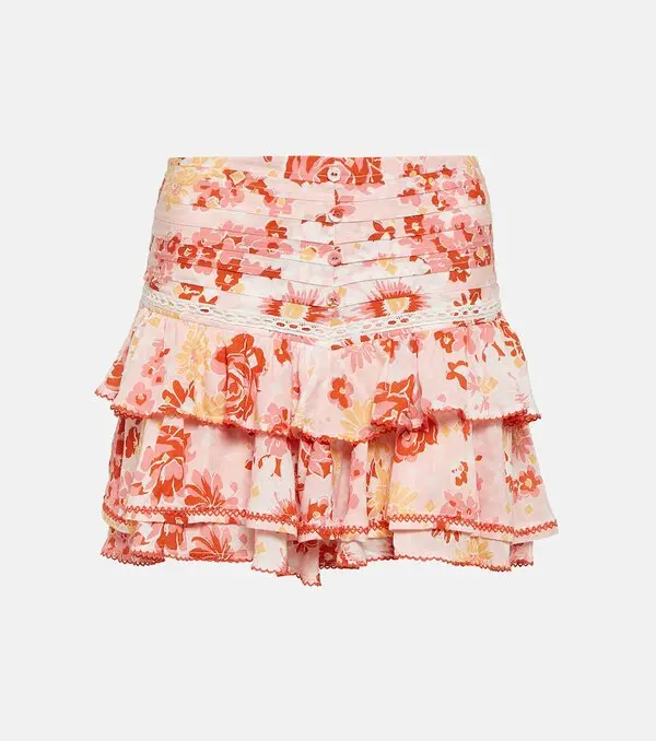 Poupette St Barth Alizee Ruffled Miniskirt