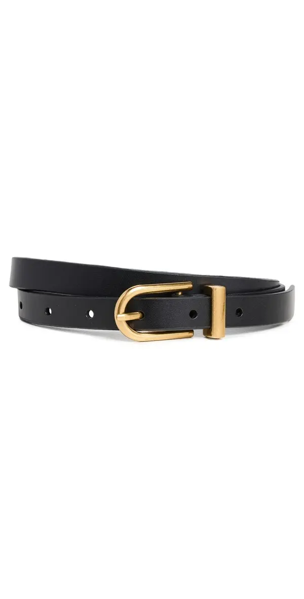 FRAME Petite Simple Art Deco Belt - Black