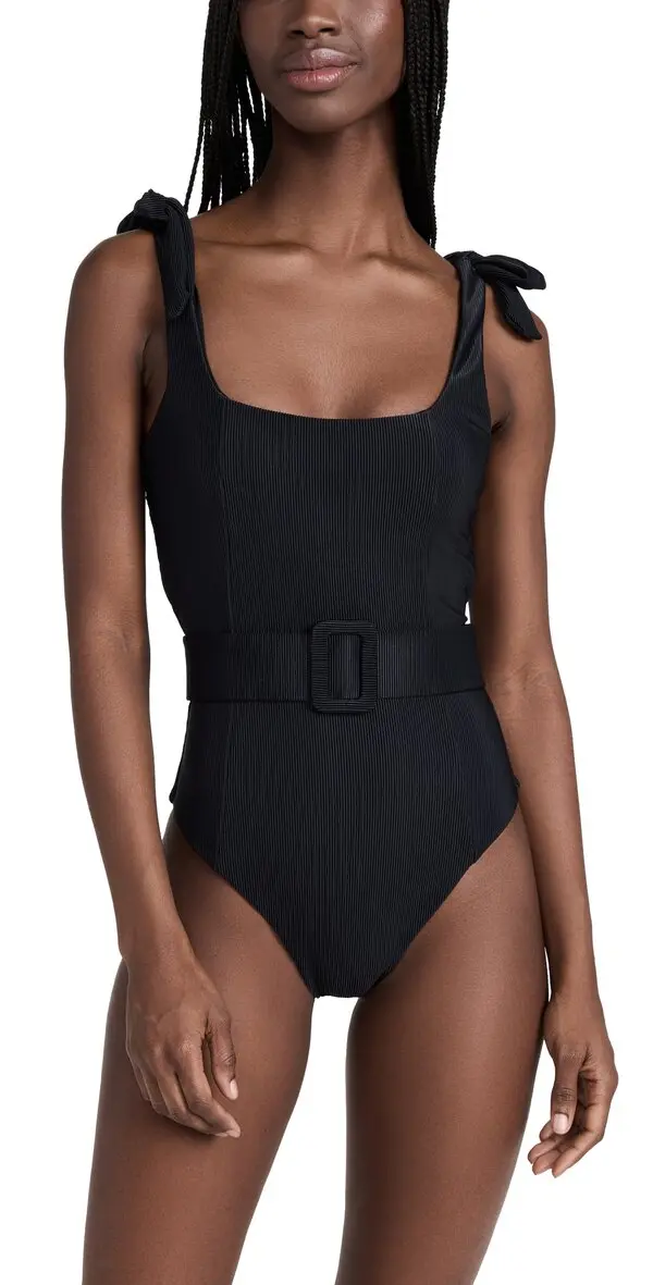 Beach Riot Sydney Belted One-piece - Black