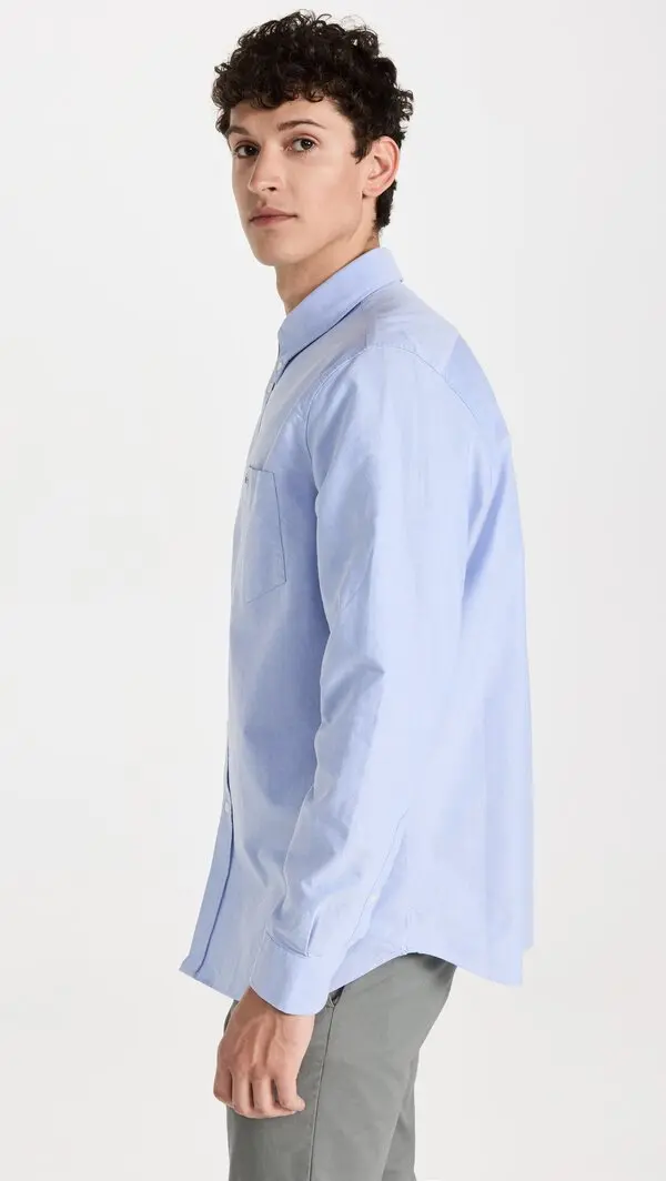 Lacoste Regular Fit Oxford Cotton Shirt - Blue