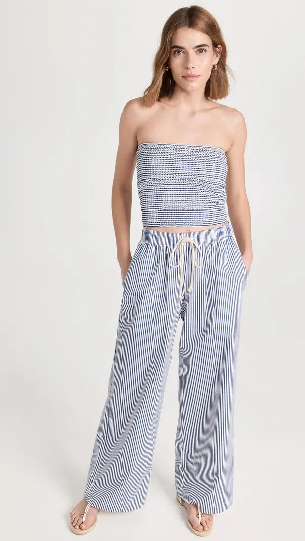 Donni. Striped Poplin Pants