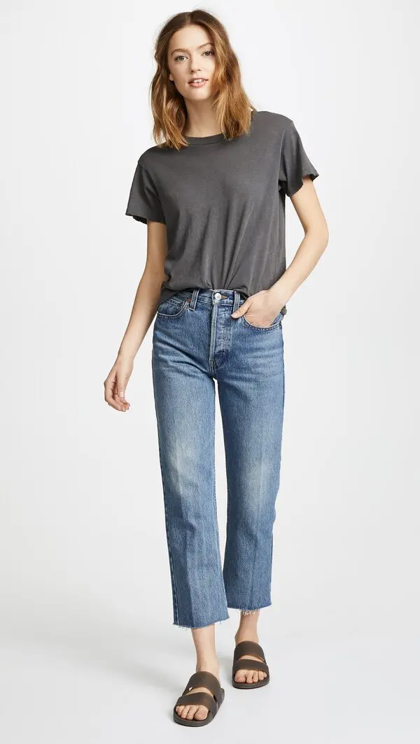 The Great. The Slim Tee - Washed Black
