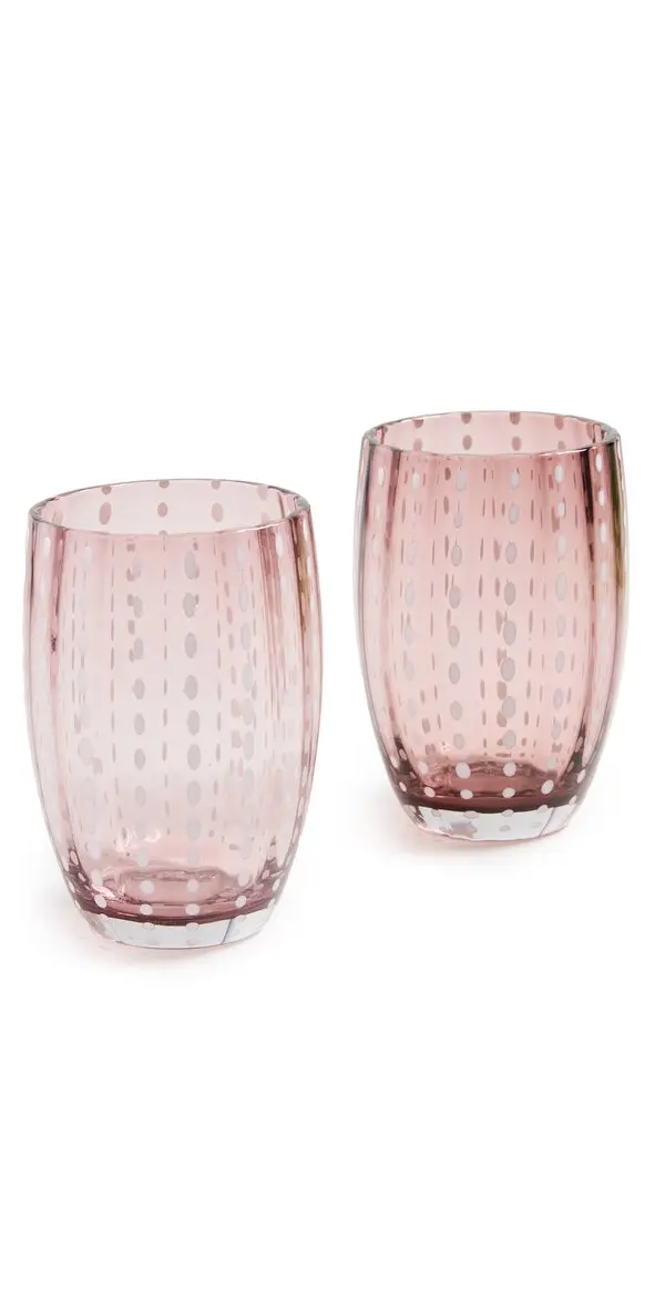 ZAFFERANO Perle Tumbler Set Of 2 - Amethyst