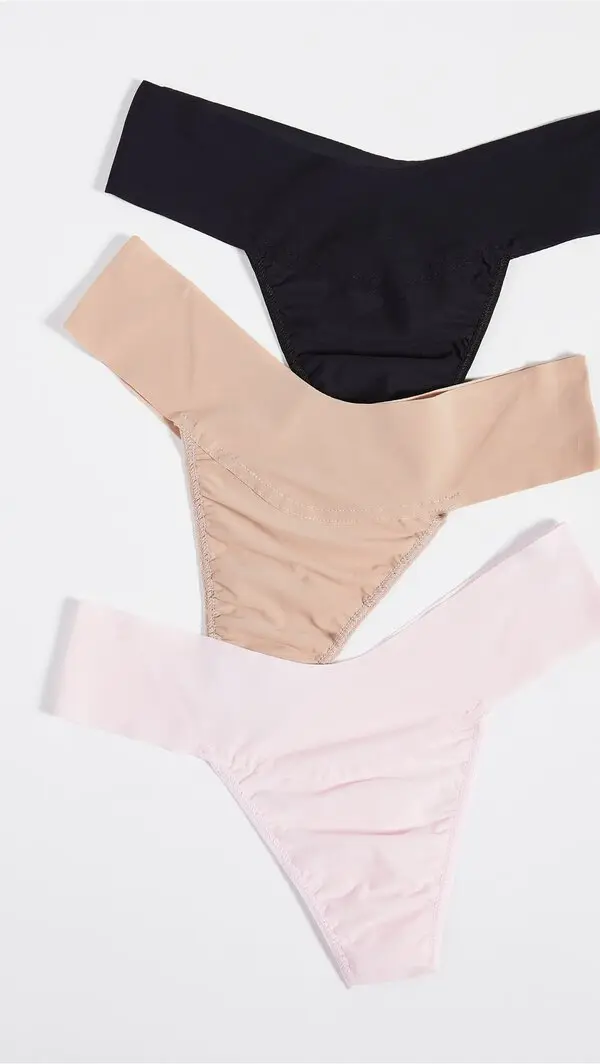 Hanky Panky Breathe Natural Rise 3 Pack - Black/taupe/bliss