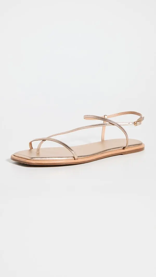 Kaanas Alayta Square Toe Sandals - Gold