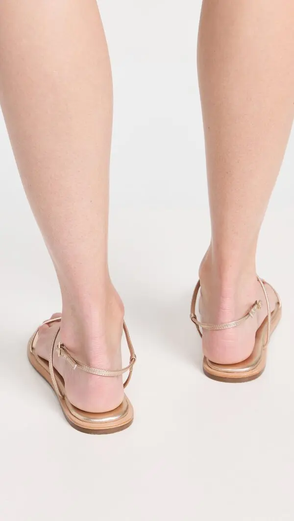 Kaanas Alayta Square Toe Sandals - Gold