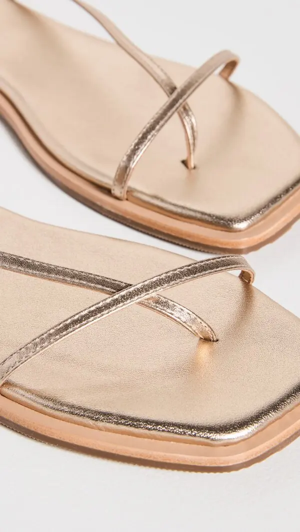 Kaanas Alayta Square Toe Sandals - Gold