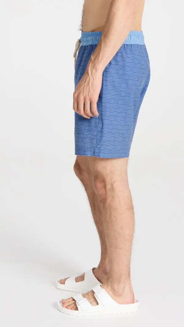 FAIR HARBOR The Bayberry Swim Trunks 7 - Blue Waves