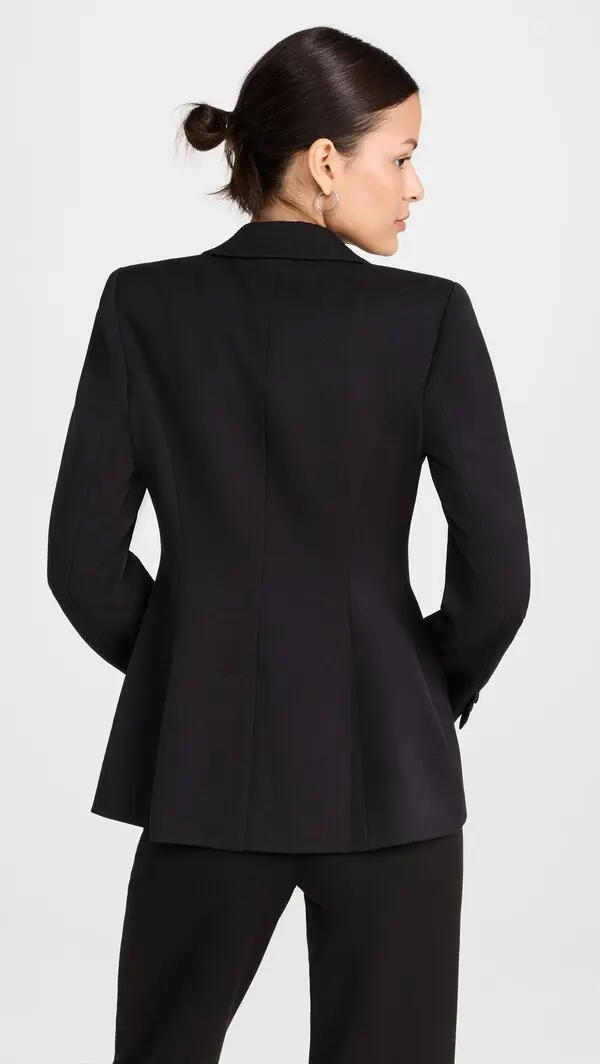 FAVORITE DAUGHTER Single Button Twill Blazer - Black