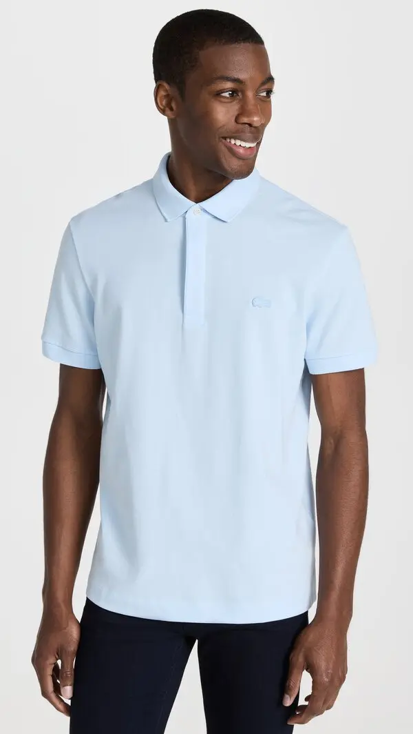 Lacoste Stretch Cotton Paris Polo - Light Blue