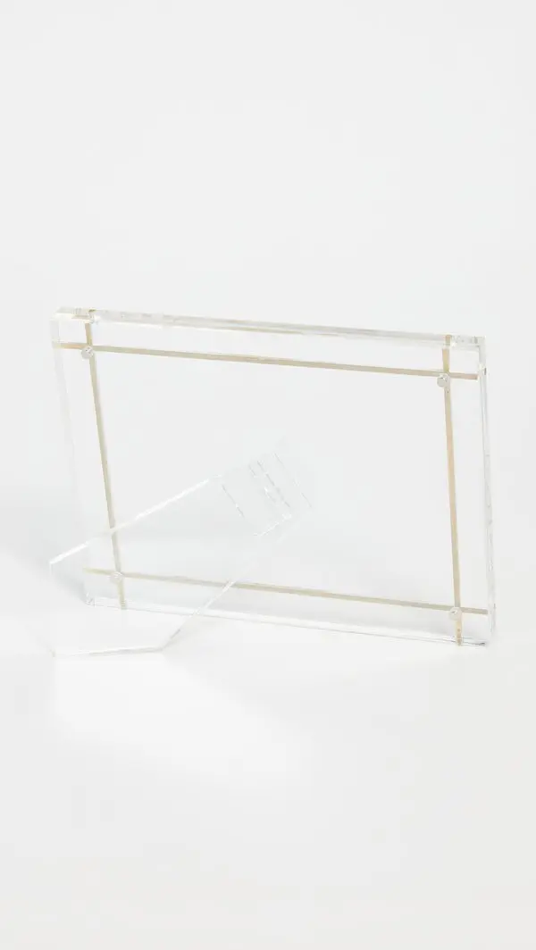 TIZO DESIGN Lucite Frame With Brass Inlay 5x7