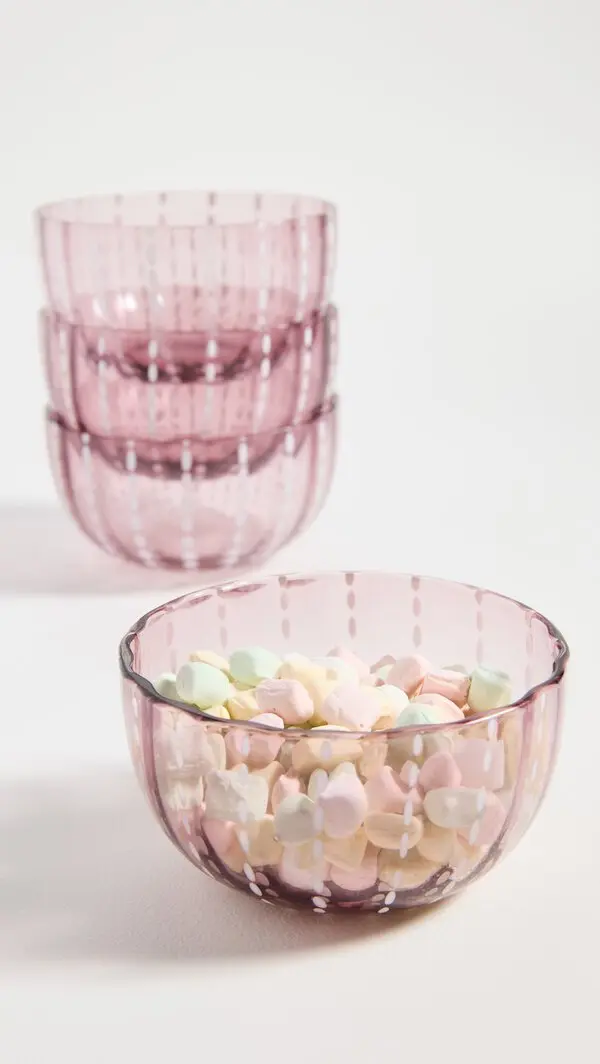 ZAFFERANO Perle Small Bowl Set Of 4 - Amethyst