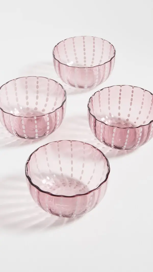 ZAFFERANO Perle Small Bowl Set Of 4 - Amethyst