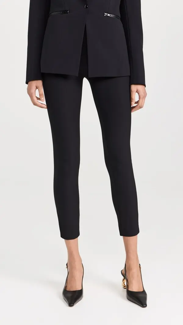 Veronica Beard Zip Back Scuba Pants - Black