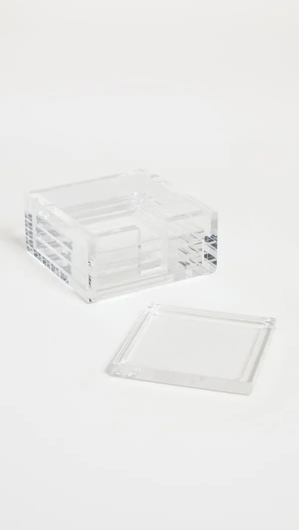 TIZO DESIGN Acrylic Coasters Set Of 4 - Clear