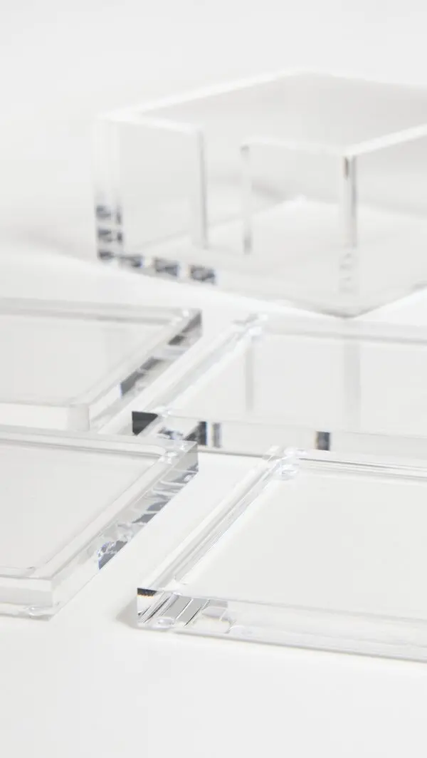 TIZO DESIGN Acrylic Coasters Set Of 4 - Clear