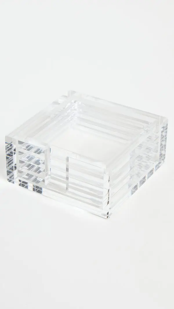 TIZO DESIGN Acrylic Coasters Set Of 4 - Clear