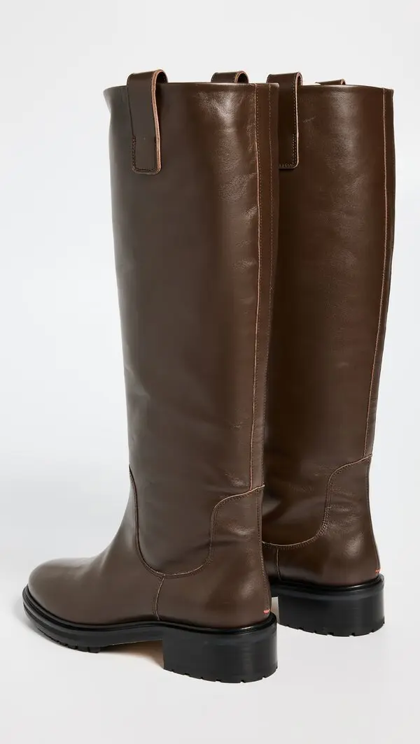 AeydĒ Henry Calf Leather Riding Boots - Moka