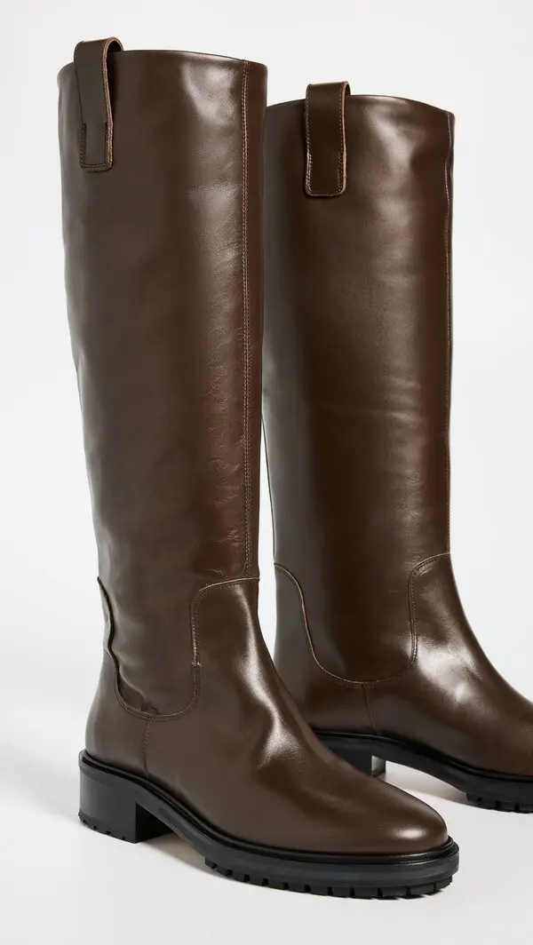 AeydĒ Henry Calf Leather Riding Boots - Moka