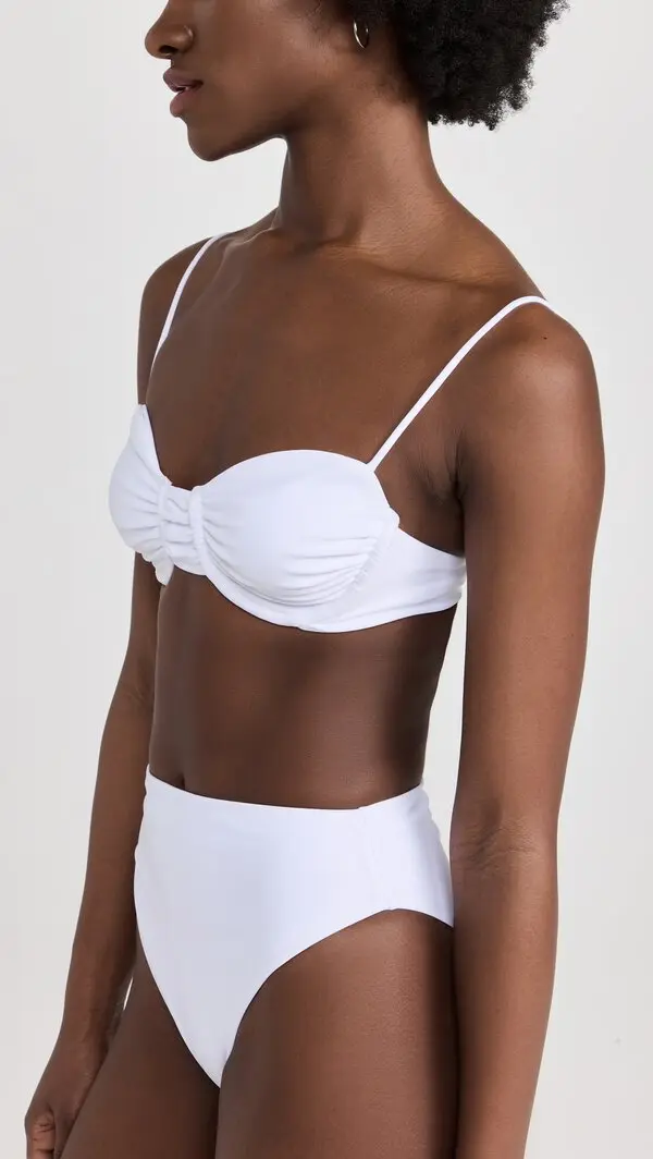 Jade Swim Mia Bikini Top - White