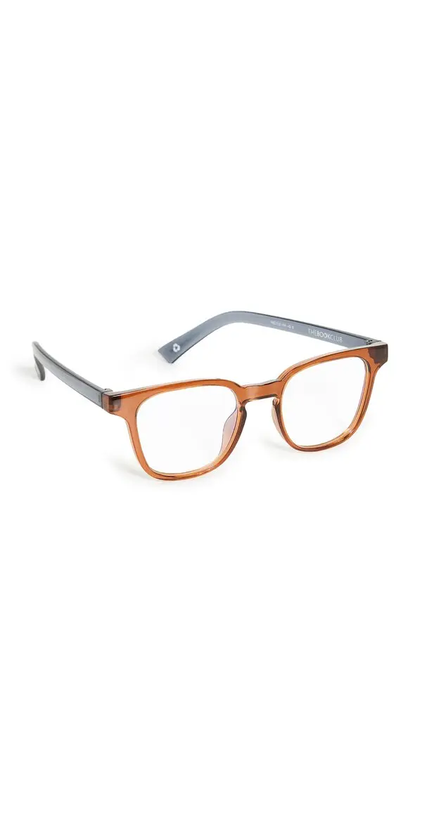 THE BOOK CLUB Blue Light Square Frame Glasses - Clay Spruce